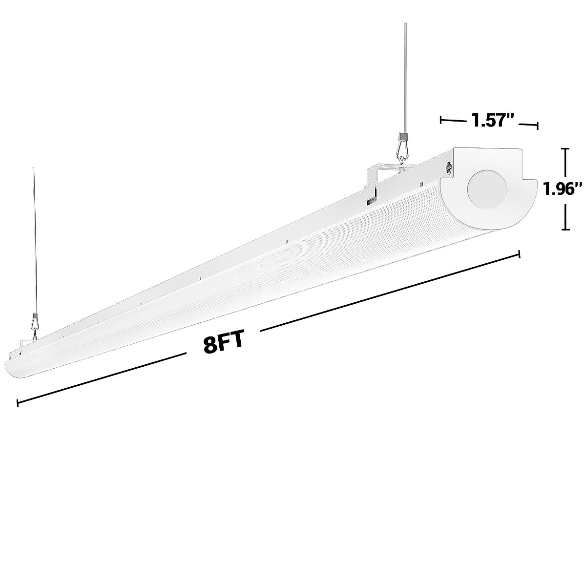 ANTLUX 8FT LED Shop Lights 110W Strip Lights [6-lamp T8 Fluorescent Equiv.], 12000LM, 5000K, Compact Commercial 8 Foot Light Fixtures for Warehouse, Garage, Energy Saving up to 4000W/5 Years, 6 Pack