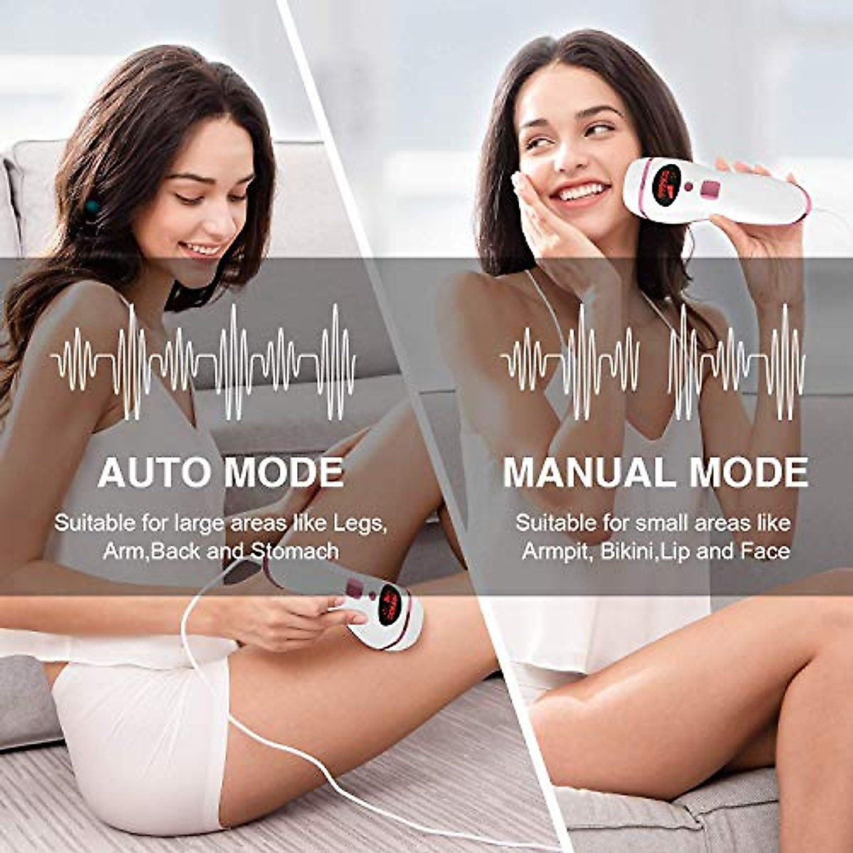 Laser Hair Removal for Women Permanent IPL Hair Removal Device At-Home Use 999900 Flashes for Face Arms Bikini Line Whole Body Treatment