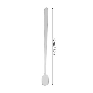 Candle Stirring Spoon, Long Mixing Spoon, Multifunction Stainless Steel Long Handle Bar Mixing Spoon Stirring Spoon for Coffee Tea Wax Candle(Square head 17CM spoon)