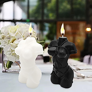 2 PCS Body Shaped Candle, Female Body Candle Woman S&M Torso Sexy Candles for Living Room Bedroom Bathroom Home Table Aesthetic Decoration Christmas, Soy Wax Scented Candle Scented