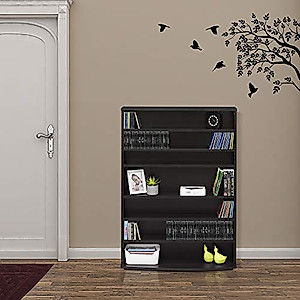 FURINNO JAYA 6-Tier Multimedia Storage Tower, Espresso