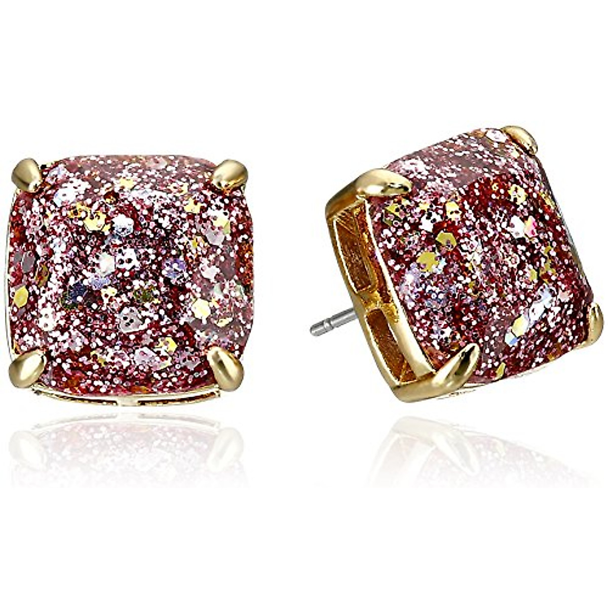 kate spade new york Small Square Rose Gold-Tone Stud Earrings