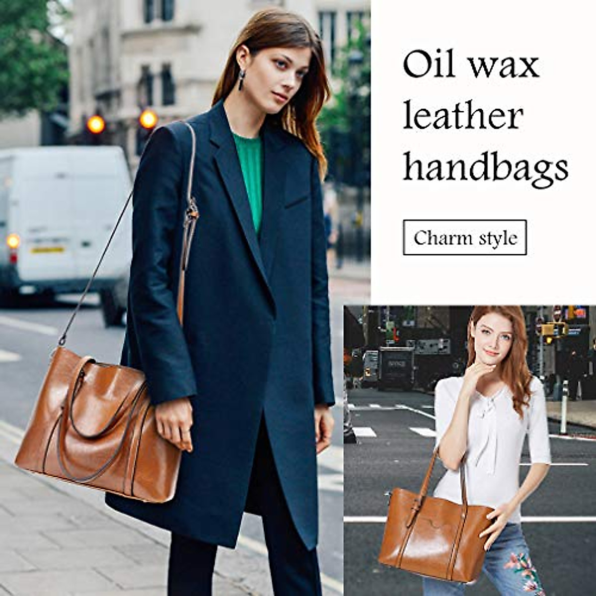 Pahajim Womens PU Leather Purses and Handbags Top Handle Satchel Bags Tote Bags Tote Purses for Women