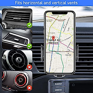 Huryfox Car Phone Holder Mobile Mount - Handsfree Driving Cellphone Stand, Smartphone Support on Dashboard, Windshield, Vent and More, Automobile Cradle Compatible with iPhone, Android Phone