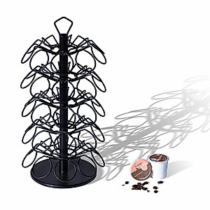Rice rat K-Cup Storage Coffee Capsules Pod Holder Carousel Capsule Display Storage for k-cup（45 pods-5 tiers）