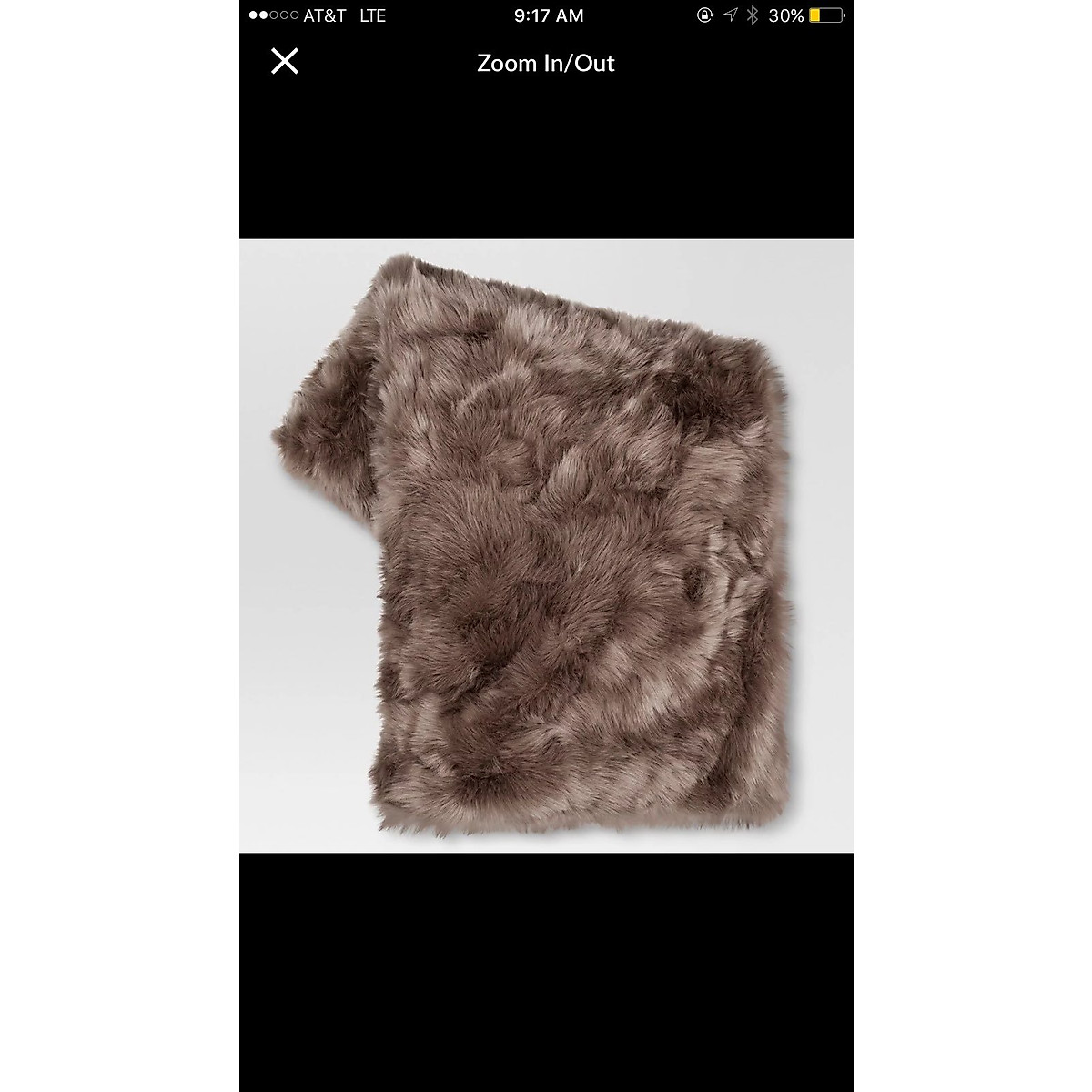 Threshold Faux Fur Throw Blanket Sable Brown (50" x 60")