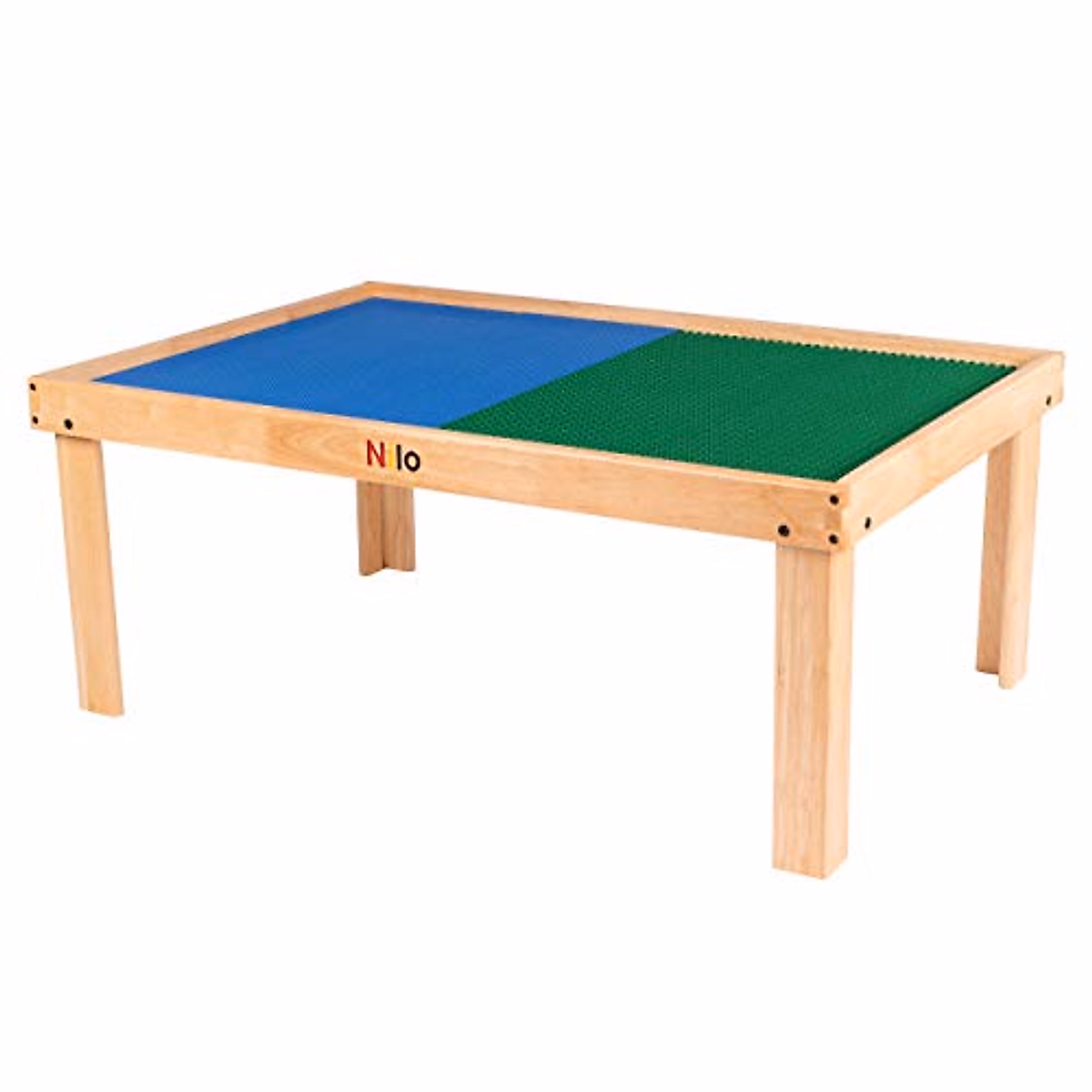 NILO N51N Kid's Play Table Compatible with Legos, Duplo, Trains, Games, Building, Lincoln Logs Safe Fun for Children Educational Toy Board Durable (No Holes, 32x48x20)