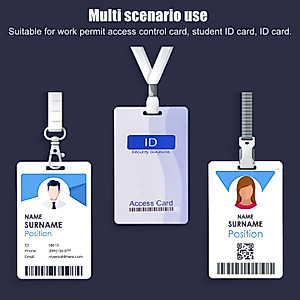 100 Pcs White PVC Cards with Slot Punch on Short Side Vertical Slot Punch Card Blank Credit Cards Plastic Photo ID Card Graphic Quality PVC Cards for Business Office, Standard CR80 30Mil Size