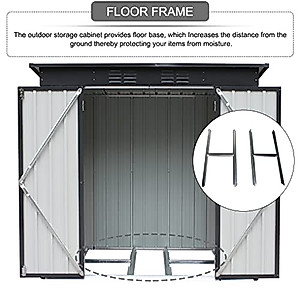 6' x 4' Outdoor Storage Shed, Metal Garden Shed, Backyard Storage Shed with Double Lockable Doors,can be Used as Bike shed, Trash can shed, Tool shed,pet shed,Black