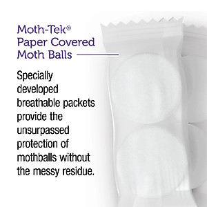 Enoz Moth-Tek Packets, Kills Clothes Moths and Carpet Beetles, Resealable Bag, Single Use Packets, Lavender Scent, 6 oz