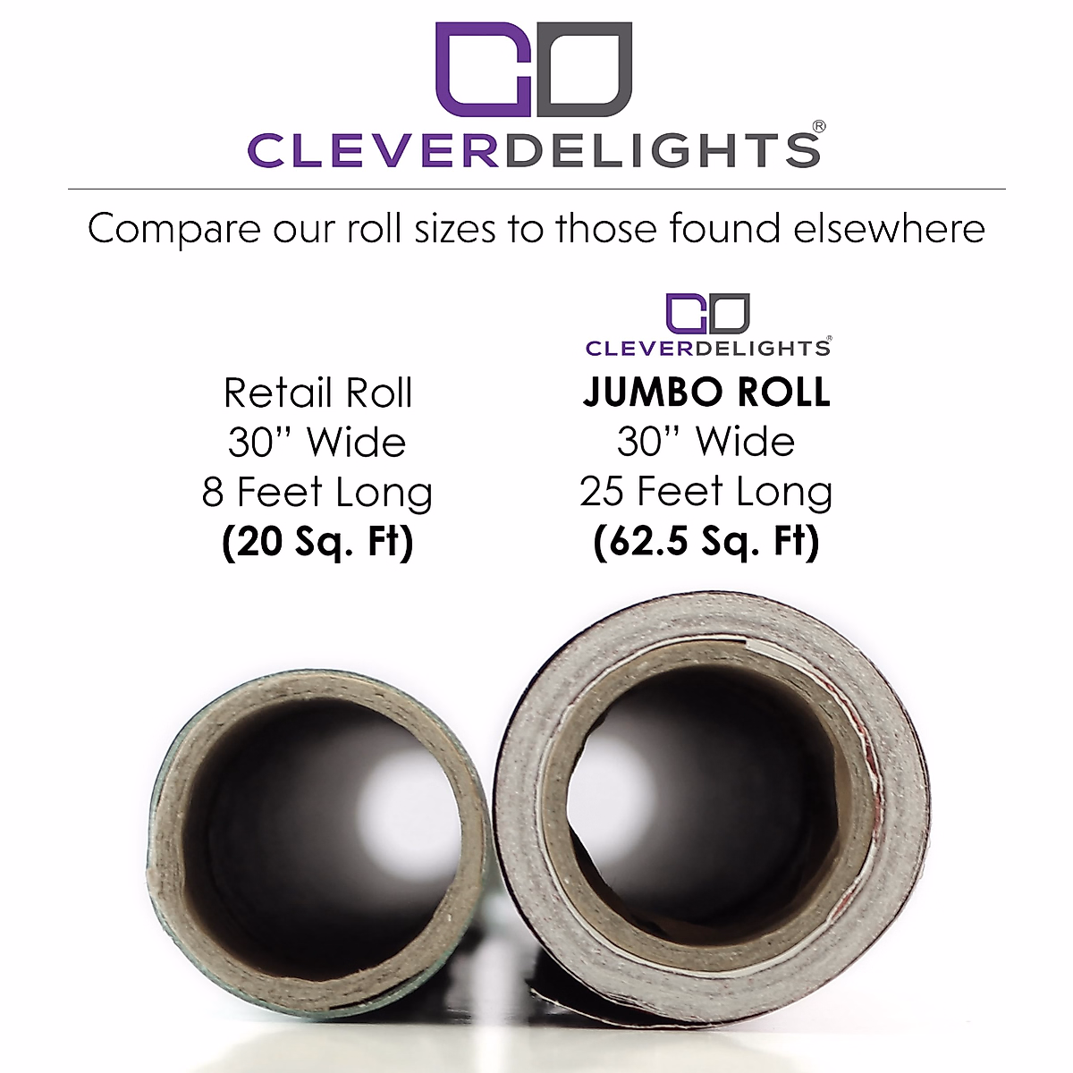CleverDelights Metallic Silver Wrapping Paper - 30" x 300" JUMBO Roll - 62.5 SqFt - Shiny Gift Wrap Paper