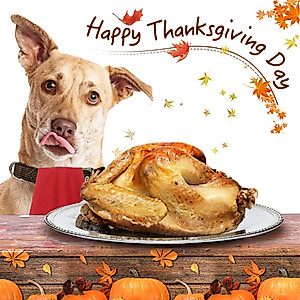 Hosuly 3 Pcs Fall Tablecloth Thanksgiving Pumpkin Plastic Tablecloth Disposable Plastic Cover for Table Rectangle Pumpkin Maple Leaf Table Cover for Autumn Harvest Holiday, 54 x 108 Inch (Cute)