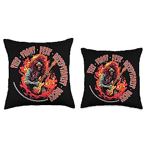FRONT DESK RECEPTIONIST Gifts This Front Desk Receptionist Rocks Funny Musician Throw Pillow, 16x16, Multicolor