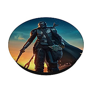 Star Wars The Mandalorian and Grogu Sunset Poster PopSockets Swappable PopGrip