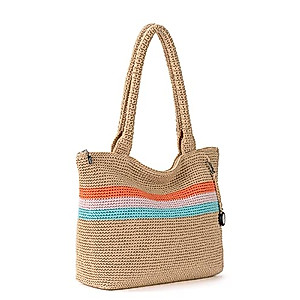 The Sak womens Classics Hand-crochet Carry-all Crafted Classics Hand Crochet Carry All, Apricot Block, One Size US
