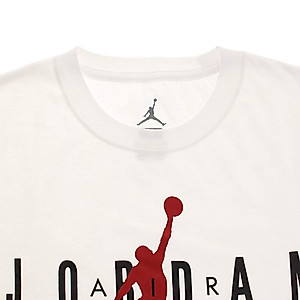 Jordan Boy's Logo T-Shirt (Big Kids) White MD (10-12 Big Kid)