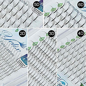 3D Russian Volume Lash Premade Fan Eyelash Long Stem Clustered Eyelash Extensions C Curl 0.07mm Thickness 11mm Length