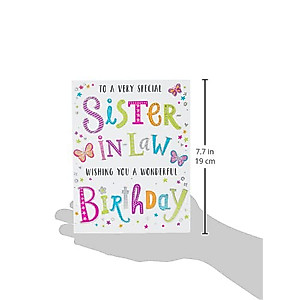 Regal Publishing Modern Birthday Card Sister in Law - 8 x 6 inches -