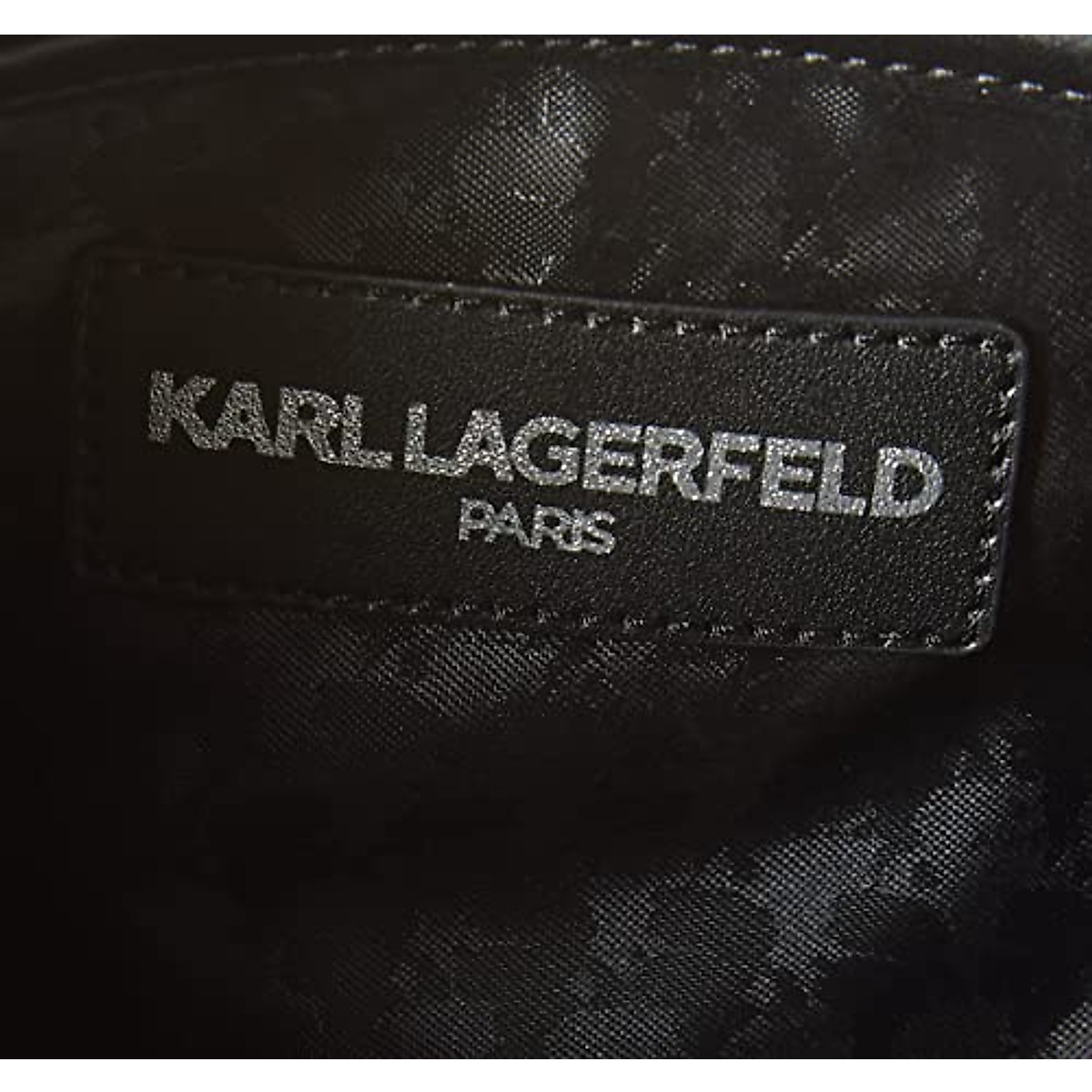 Karl Lagerfeld Paris Womens Novelty Large Wristlet, Blk/Gold, One Size US
