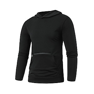 Muscularfit s placed Mens Hoodies Zip Up Lightweight Sweatshirts Loose Fit Long Sleeve Hooded Pullover Fall Fashion Sport Sweatshirts crewneck sweatshirts Black S