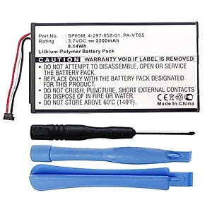 MPF Products 2200mAh SP65M, SP654580, PA-VT65 Battery Replacement Compatible with Sony Playstation PS Vita PSV PCH-1001, PCH-1101 with Installation Tools