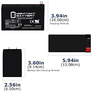 Mighty Max Battery 12V 9AH SLA Battery Replacement for Generac YD9-12
