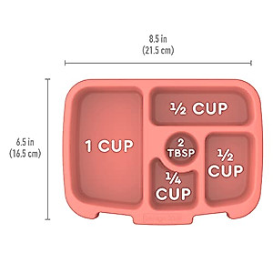 Bentgo® Kids Tray with Transparent Cover - Reusable, BPA-Free, 5-Compartment Meal Prep Container with Built-In Portion Control for Healthy, At-Home Meals & On-the-Go Lunches (Coral)