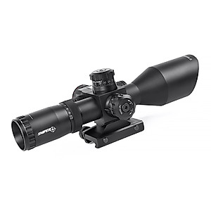 Sniper ST2.5-10x40 Rifle Scope Combo with Green Laser R/G Illuminated Reticle Red Dot Sight