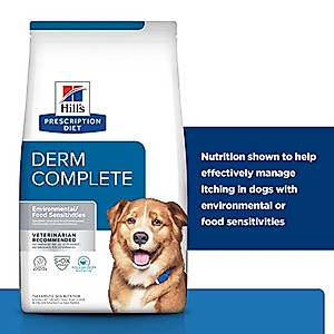 ​Hill's Prescription Diet Derm Complete Skin & Food Sensitivities Dry Dog Food, Veterinary Diet, 24 lb. Bag