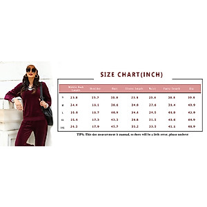 Irevial Track Suits for Women, Ladies V Neck Long Sleeve Crushed Velvet Tops Casual Sweatsuit Sets Jogging Pant with Pockets Elastic 2 Piece Outfits Black M