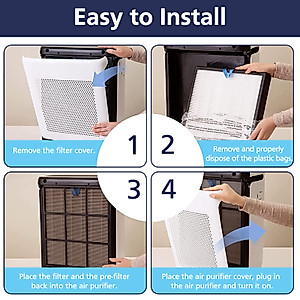 Vital 200S Replacement Filter for LEVOIT Vital 200S and Vital 200S-P Air Purifier, H13 True HEPA and High-Efficiency Activated Carbon Vital 200S-P Replacement Filter, Vital 200S-RF, 2 Pack, White