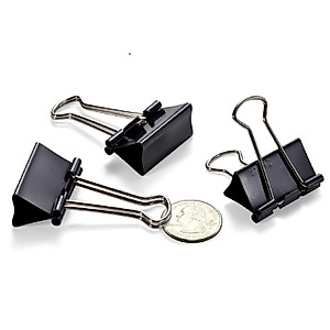 Officemate Medium Binder Clips, Black, 12 count (Pack of 12)