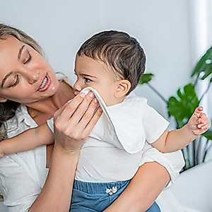 Comfy Cubs Muslin Baby Bibs, Drool Bibs 8 Pack, 100% Cotton Adjustable Size with Easy Snaps, Teething & Drooling Soft and Absorbent, Washable and Reusable