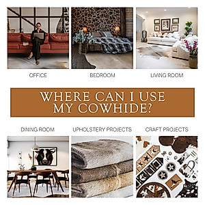 Sunshine Cowhides 100% Genuine Grey Beige Cowhide Rug - Modern Style Animal Skin Rug & Floor Carpet for Living Room, Bedroom, Kitchen & More - Extra Large (6x7-8 Ft.)