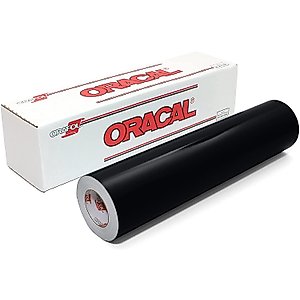 Oracal Glossy Permanent Adhesive Vinyl, 12" x 10', Black