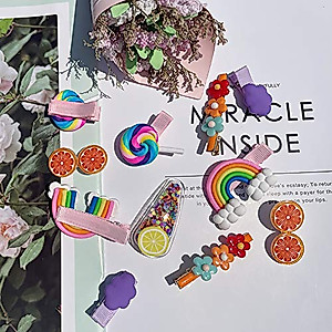 Hair Clips for Girls, 22 Pcs Toddler Hair Clip Candy Hair Accessories Rainbow Barrettes Hair Pins for Kids Girl Children(Box Package)