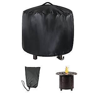 27“ Fire Pit Cover Round Fits for Solo Stove Yukon 2.0 - Stove Accessories for Camping and Outdoors Black