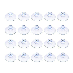 Outus Small Clear Plastic Suction Cup Without Hooks -20 mm -20 Packs