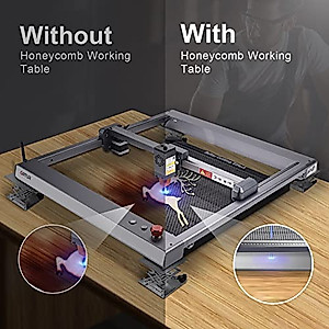 Ortur Selected Honeycomb Laser Bed 400mm x 400mm, Laser Honeycomb Working Table Panel for Laser Engraver Accessories, Fast Heat Dissipation, Desktop Protection, 17.32"x17.32"x0.87"