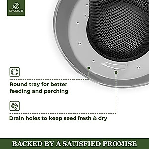 Kingsyard Metal Mesh Tube Bird Feeders for Outdoor Hanging, Finch Bird Feeder for Nyjer/Thistle Seed, 2.5 lbs Large Capacity (Antique Copper)