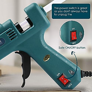 Hot Glue Gun Kit Glue Gun - MAXDONE Craft Glue Gun Full Size(Not Mini) Glue Guns Heavy Duty Hot Glue Gun with 12pcs Glue Sticks(0.43'' x 8") 100w for DIY Art