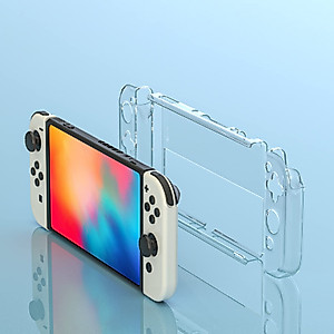 HEATFUN Protective Case for Switch OLED, Switch OLED Hard Console Case and TPU Joy Con Covers - Switch OLED Accessories