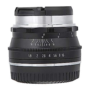 Camera Lens Portable Mirrorless Camera Lens 25mm F1.8 Multi-Layer Coating Mirrorless Camera Lens EF-M/EOSM Mount for Canon M2/M3/M5/M6/M10/M100/M50(Black)