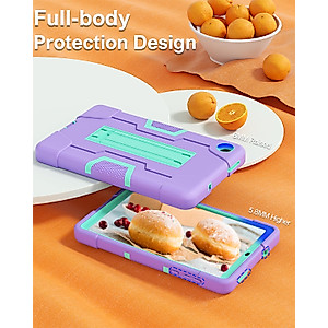 WESOROL Lenovo Tab M8 4th Gen Case 2023 Release,Kids Friendly Lenovo M8 Tablet 4th Case with Kickstand,Heavy Duty Protective Cover for Lenovo Tab M8 4th Gen Case 8.0 Inch (TB300FU/TB300FX) - Purple