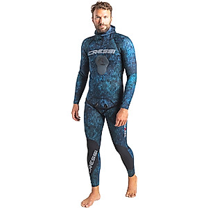 Cressi mens Two-Piece 2 pieces Spearfishing Wetsuits, Camo Blue, Medium US