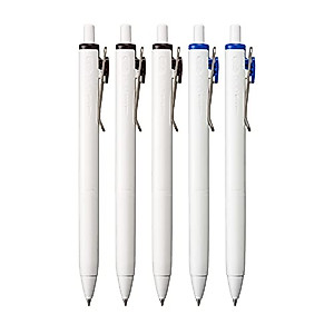 Uniball One Gel Pen 5 Pack, Black Pens and Blue Pens, Medium 0.7mm Gel Pens, Fine Point, Smooth Writing Pens, Home Office Supplies by Uni-ball, Ink Pens, Ballpoint Pens, Bulk Pens for Journaling