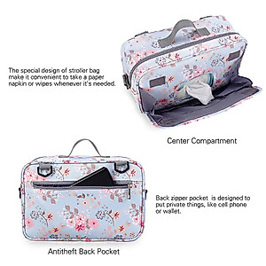 MOMIGO Baby Diaper Caddy for Outdoor - Tote Baby Stroller Bag Nursery Storage Bin for Diapers, Wipes & Toys (Pink)