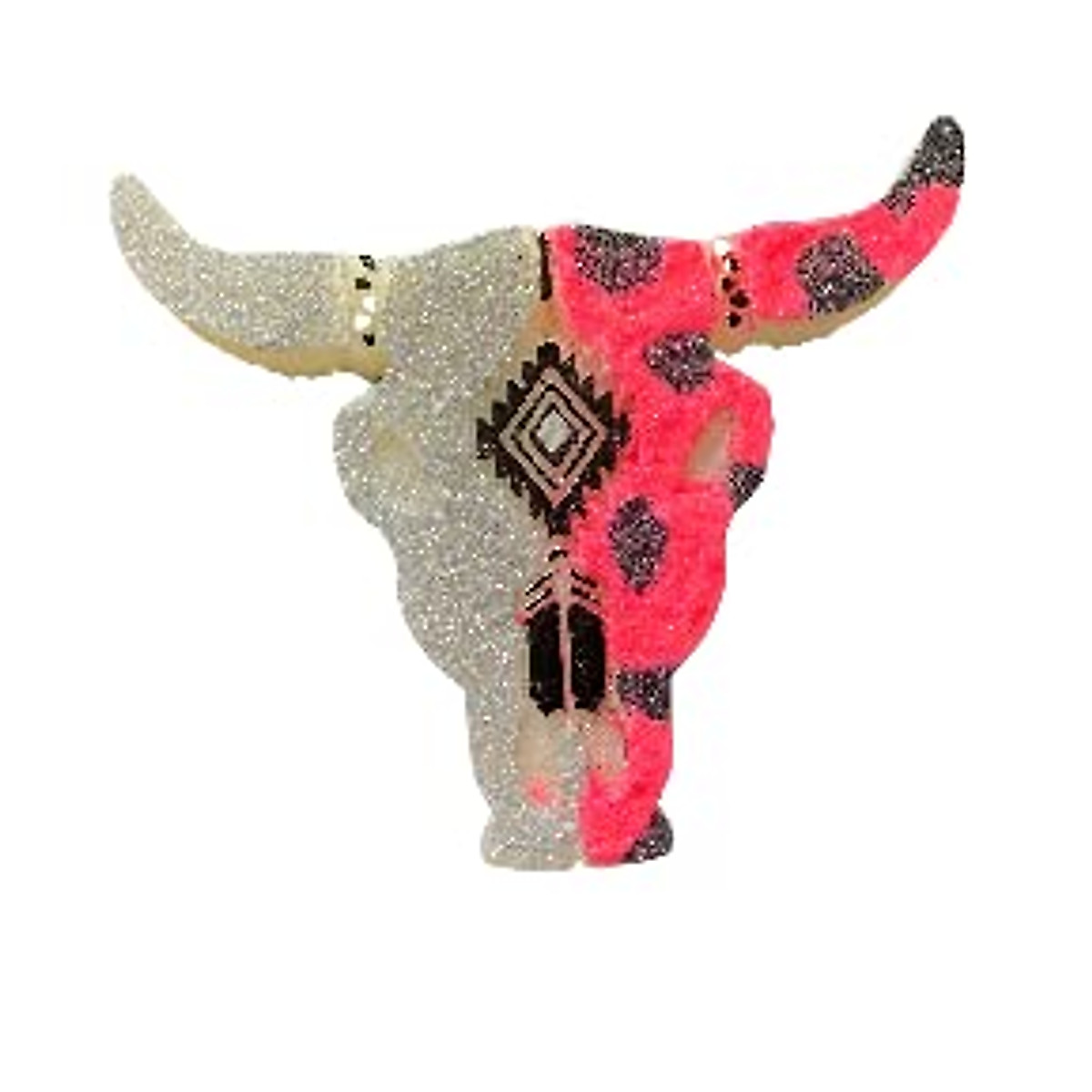 Bull Skull Car Freshie with Cow Print, Winter Candy Apple
