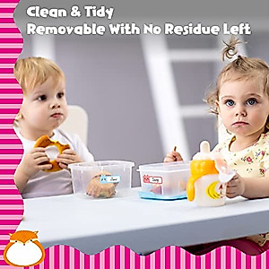208 PCS Baby Food Labels, 26 Adorable Designs Removable Food Name Stickers Self-Adhesive Water/Oil/Tear Resistant for Baby, Kids, Toddlers Food Containers, Water Bottles, School Supplies, Mason Jars