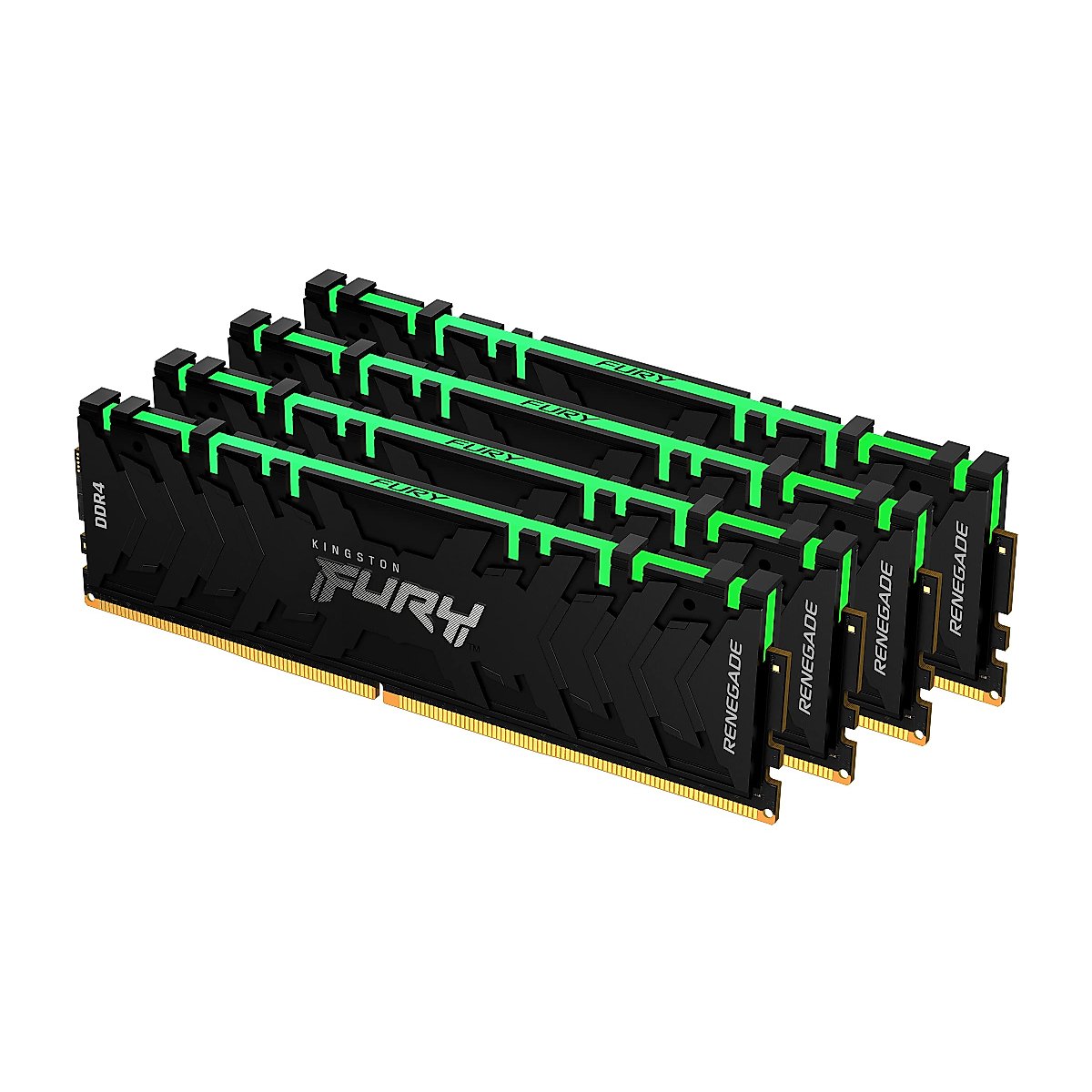 Kingston Fury Renegade RGB 64 GB (4 x 16 GB) 3600 MHz DDR4 CL16 Desktop Memory Kit of 4 KF436C16RB1AK4/64